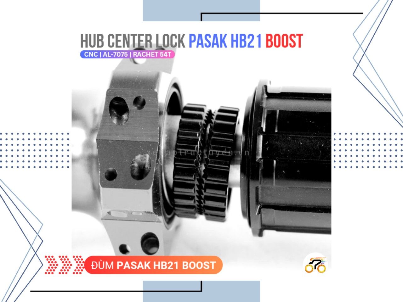 ĐÙM XE ĐẠP - HUB PASAK HB21 RATCHET 54 - CỐI MS - TY BOOST - 6 BẠC ĐẠN ...