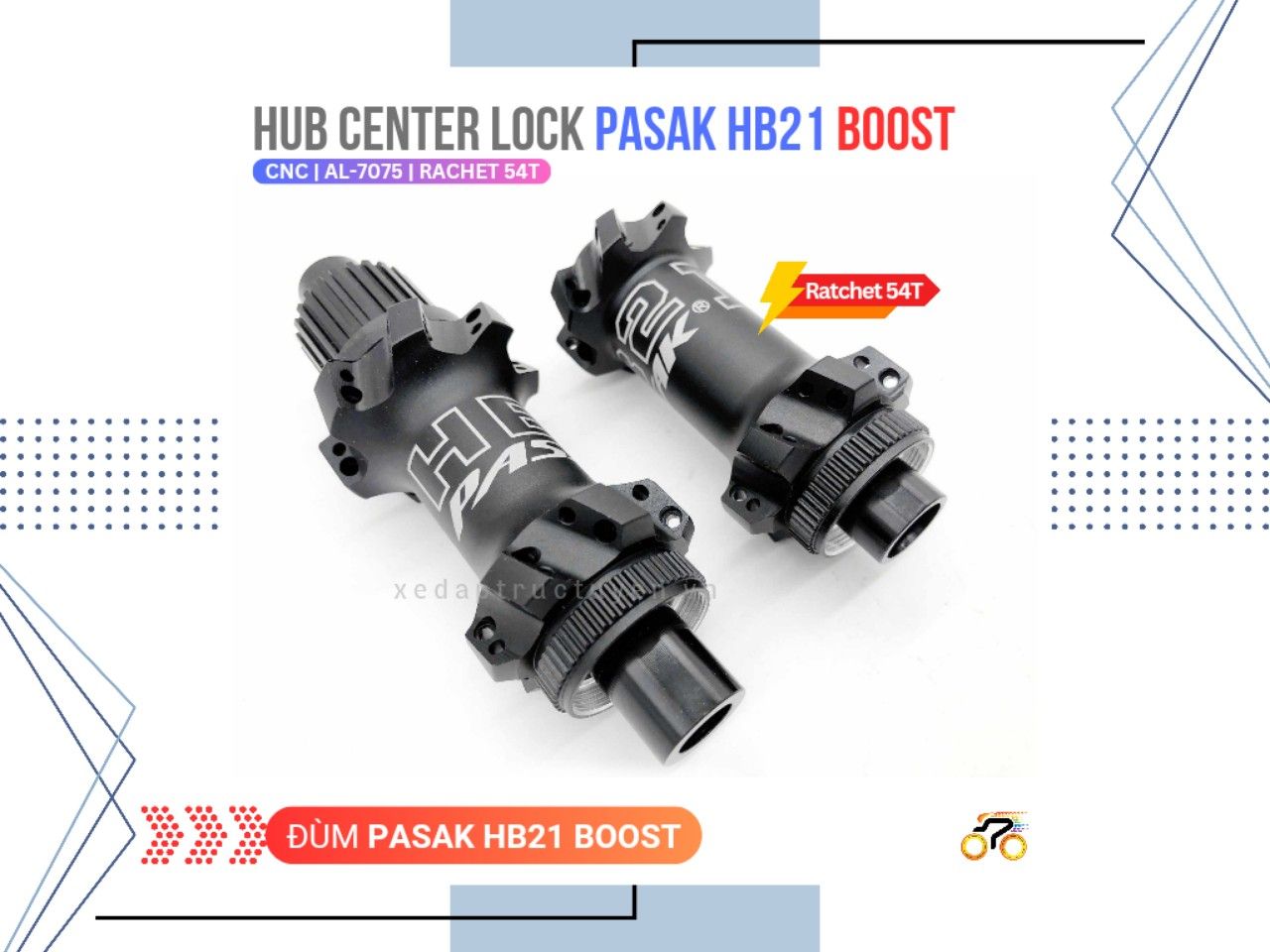 ĐÙM XE ĐẠP - HUB PASAK HB21 RATCHET 54 - CỐI MS - TY BOOST - 6 BẠC ĐẠN ...
