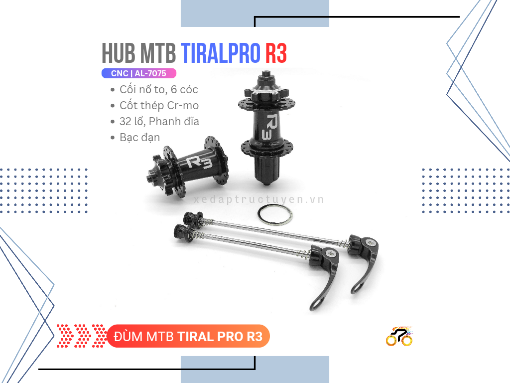 ĐÙM XE ĐẠP - HUB TIRAL PRO R3 - CỐI HG - MTB - BẠC ĐẠN - 32L – Xe đạp ...