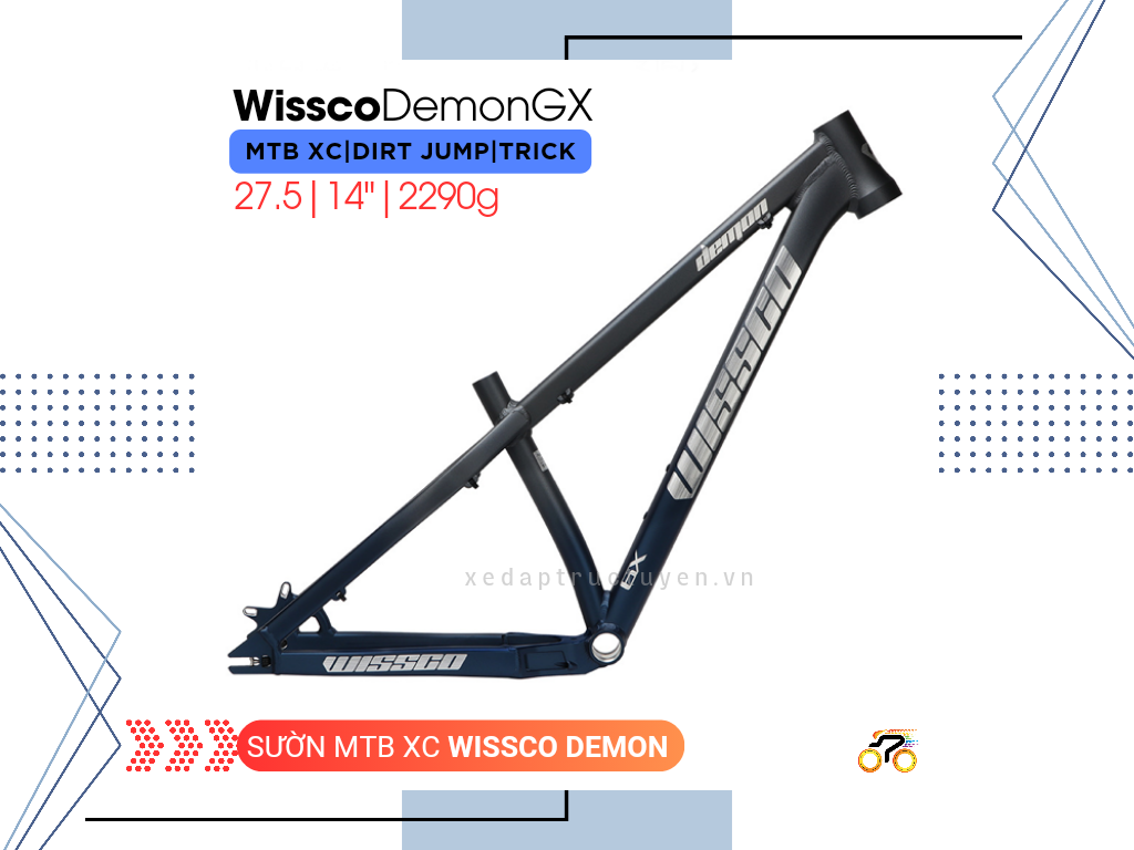 KHUNG SƯỜN XE ĐẠP MTB DIRT JUMP 27.5'' - WISSCO DEMON - SIZE 13" – Xe ...