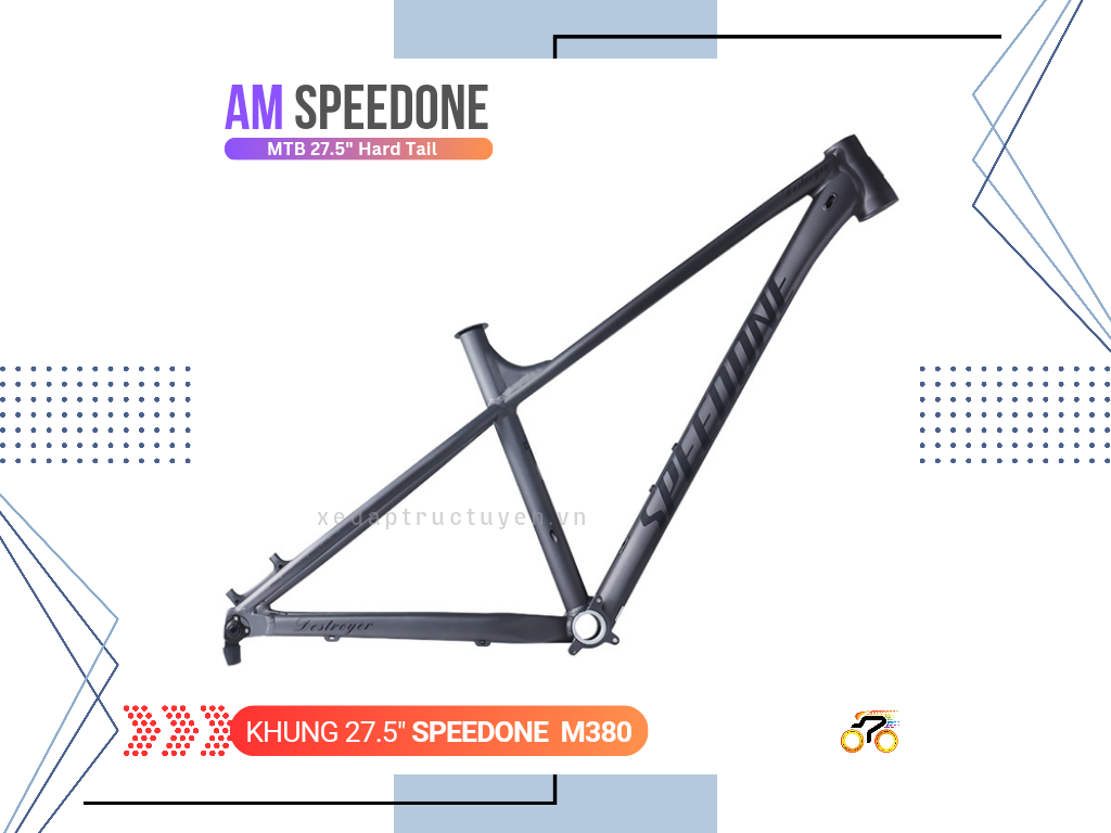 KHUNG SƯỜN XE ĐẠP MTB 27.5'' - SPEEDONE M380 - BOOST 148mm - NHÔM – Xe ...