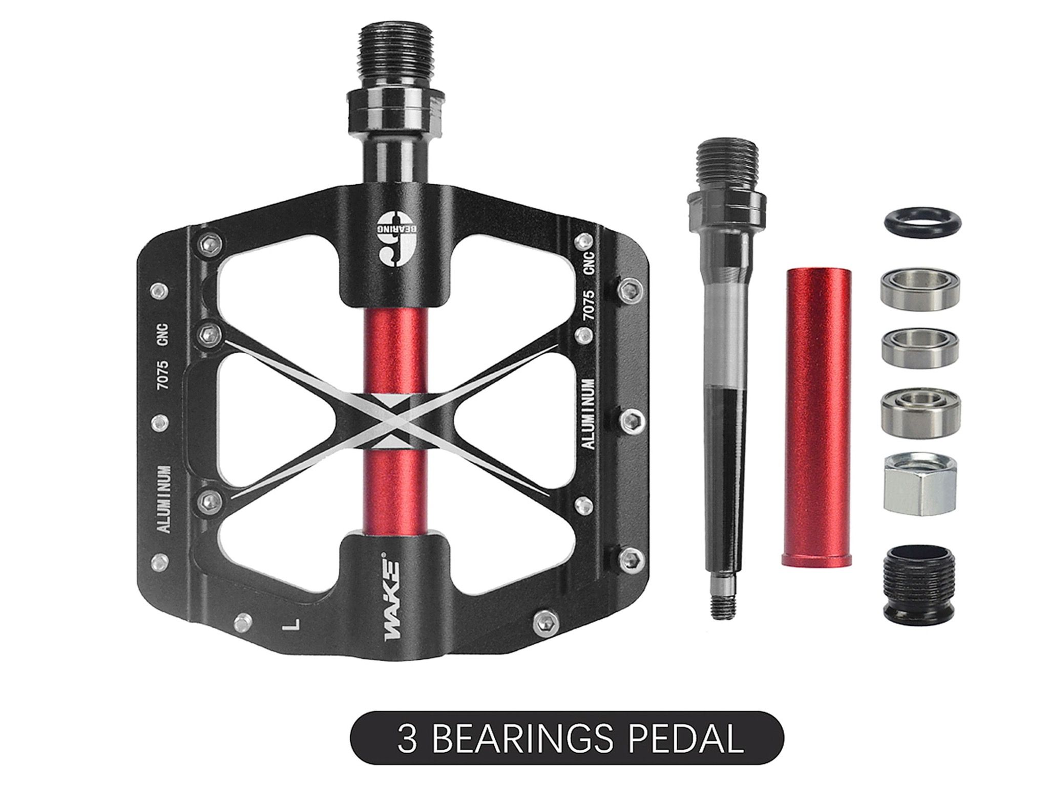 PEDAL XE ĐẠP - BÀN ĐẠP WAKE WK87 - 3 BẠC ĐẠN (NHÔM) – Xe đạp Trực tuyến