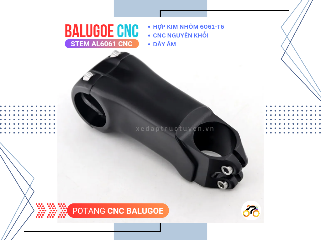 PÔ TĂNG XE ĐẠP - BALUGOE - CNC NGUYÊN KHỐI - 31.8mm x 90mm - 190g – Xe ...