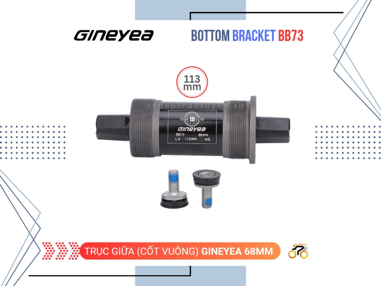 TRỤC GIỮA XE ĐẠP - GINEYEA - BẠC ĐẠN (CỐT VUÔNG) – Xe đạp Trực tuyến