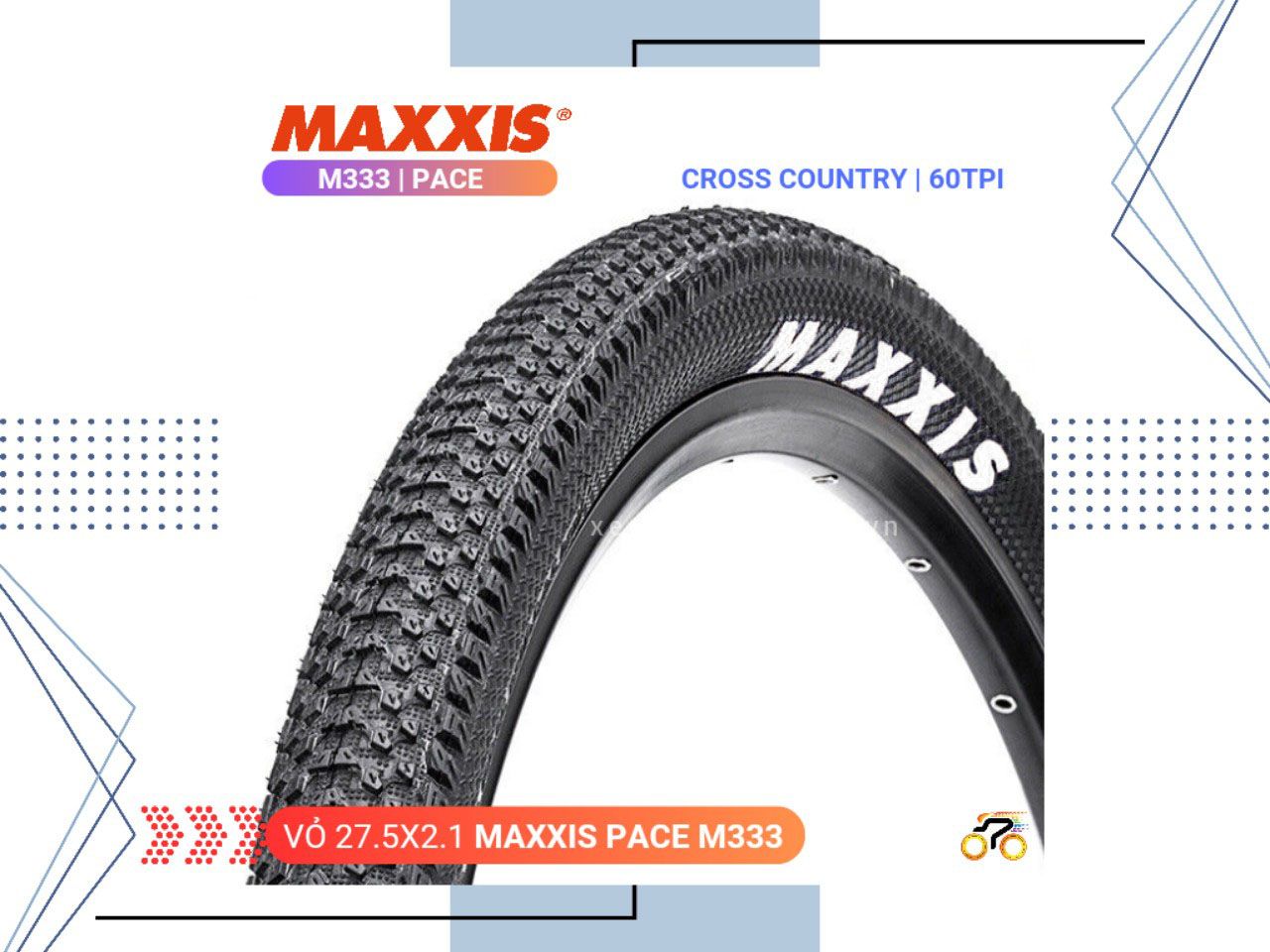 VỎ XE ĐẠP 27.5” - MAXXIS M333 PACE - 27.5x2.1 (1 CÁI) – Xe đạp Trực tuyến