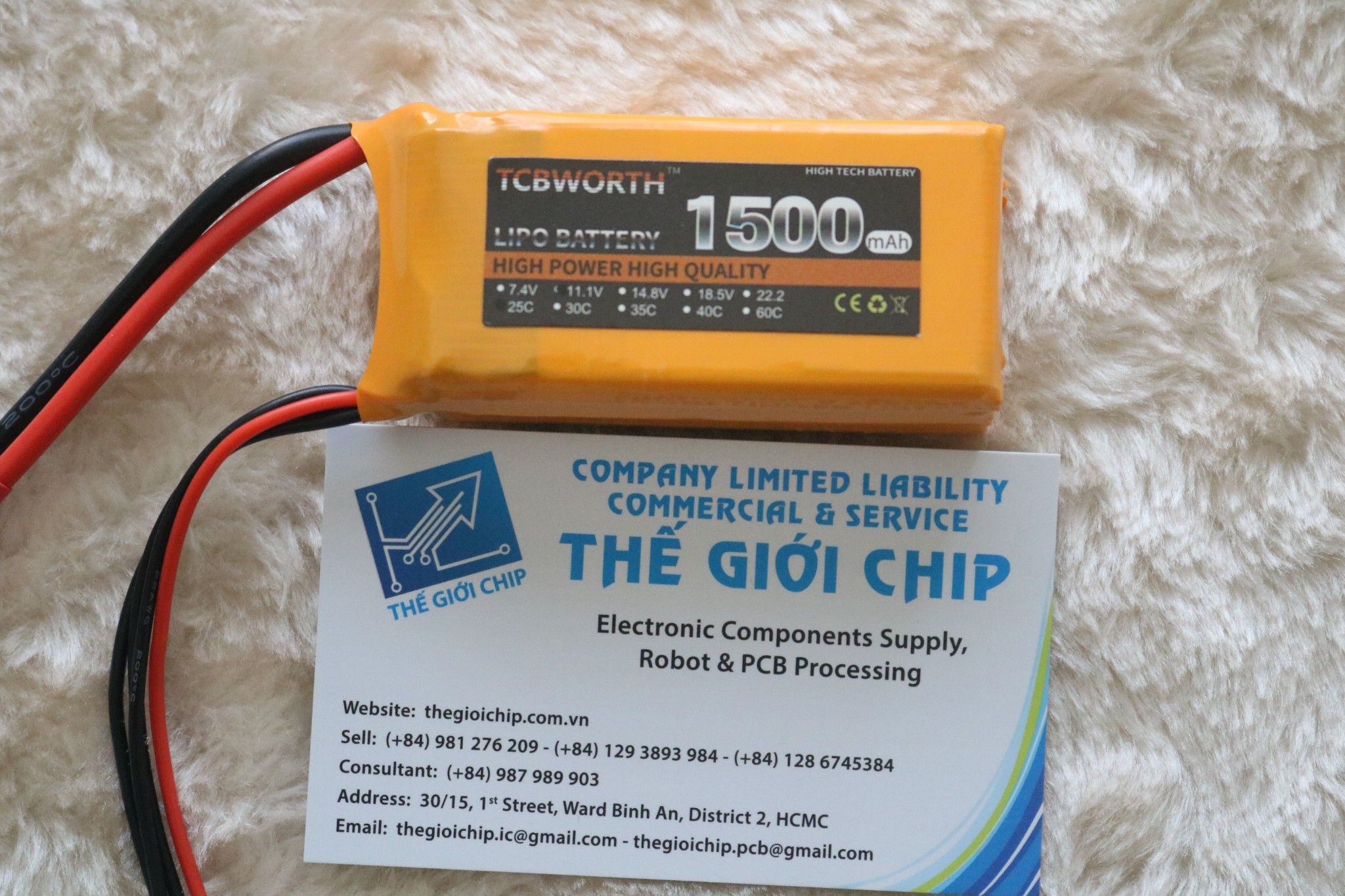 PIN LIPO TCB 12V-3S-1500mAh – Thế Giới Chip