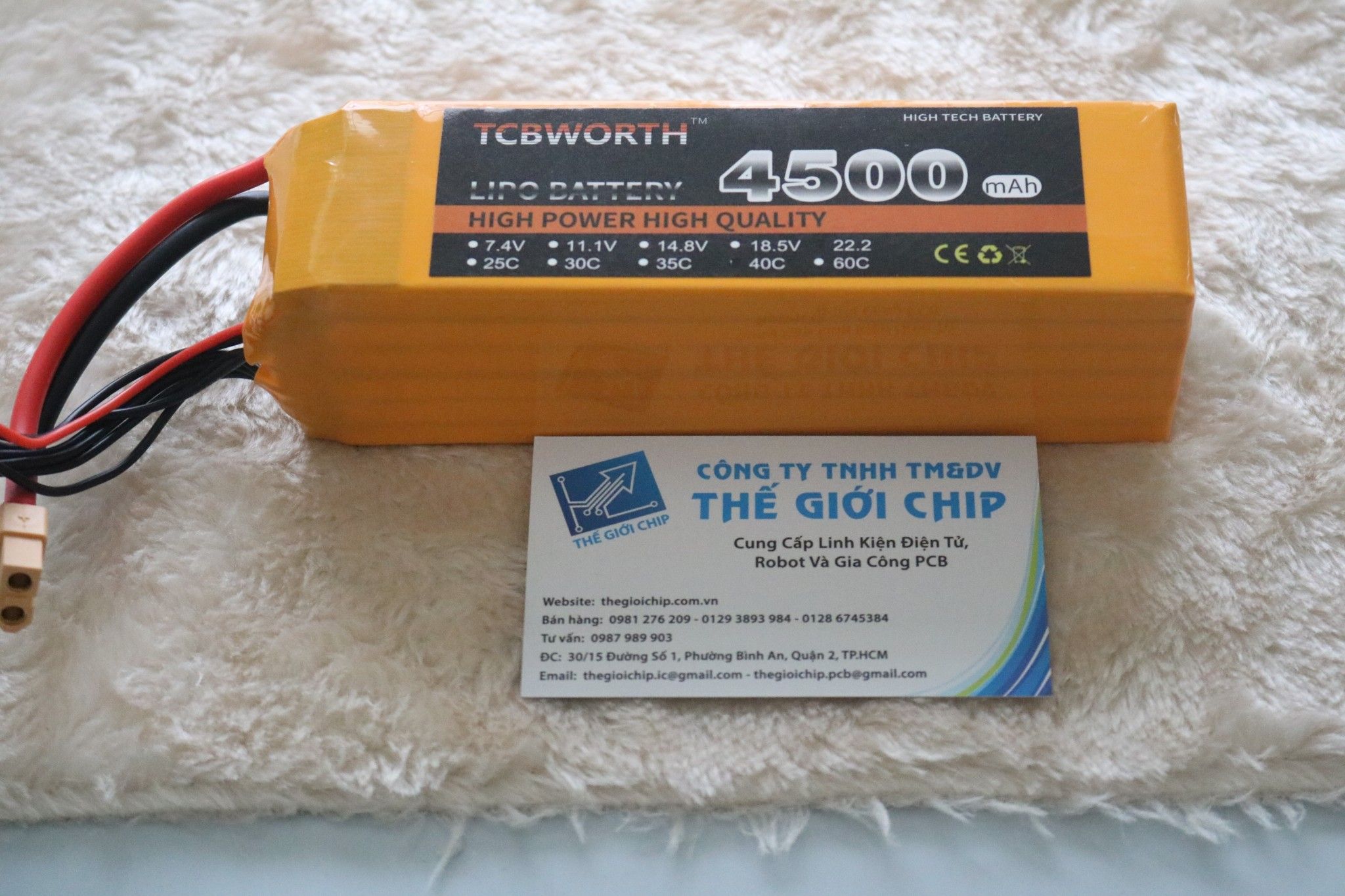 PIN LIPO TCB 24V-6S-4500mAh, pin lipo, pin , lipo – Thế Giới Chip