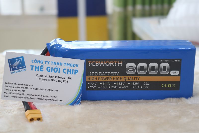 PIN LIPO TCB 6S 24V 8000mAH 45C – Thế Giới Chip