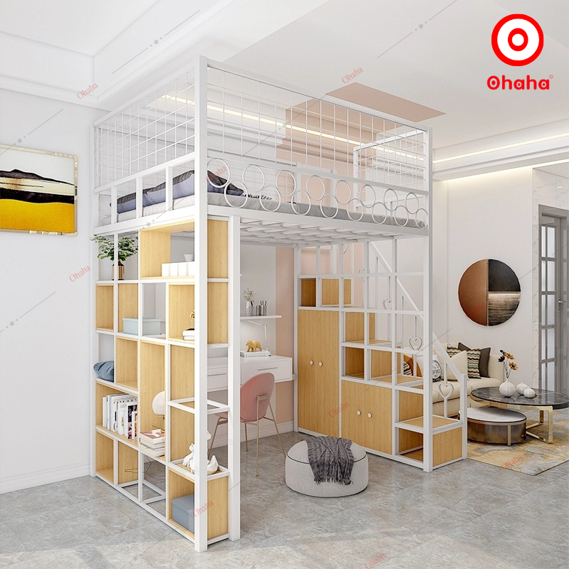 Giường tầng thông minh khung sắt Ohaha - GTS029