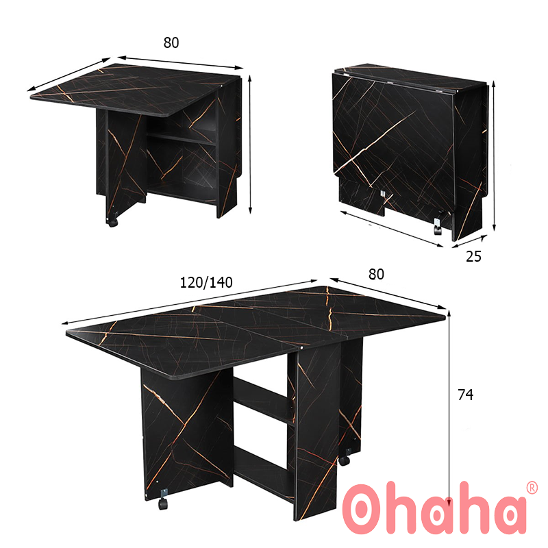 Bàn Ăn Gấp Gọn Thông Minh Giả Vân Đá OHAHA - BA007 – Ohaha