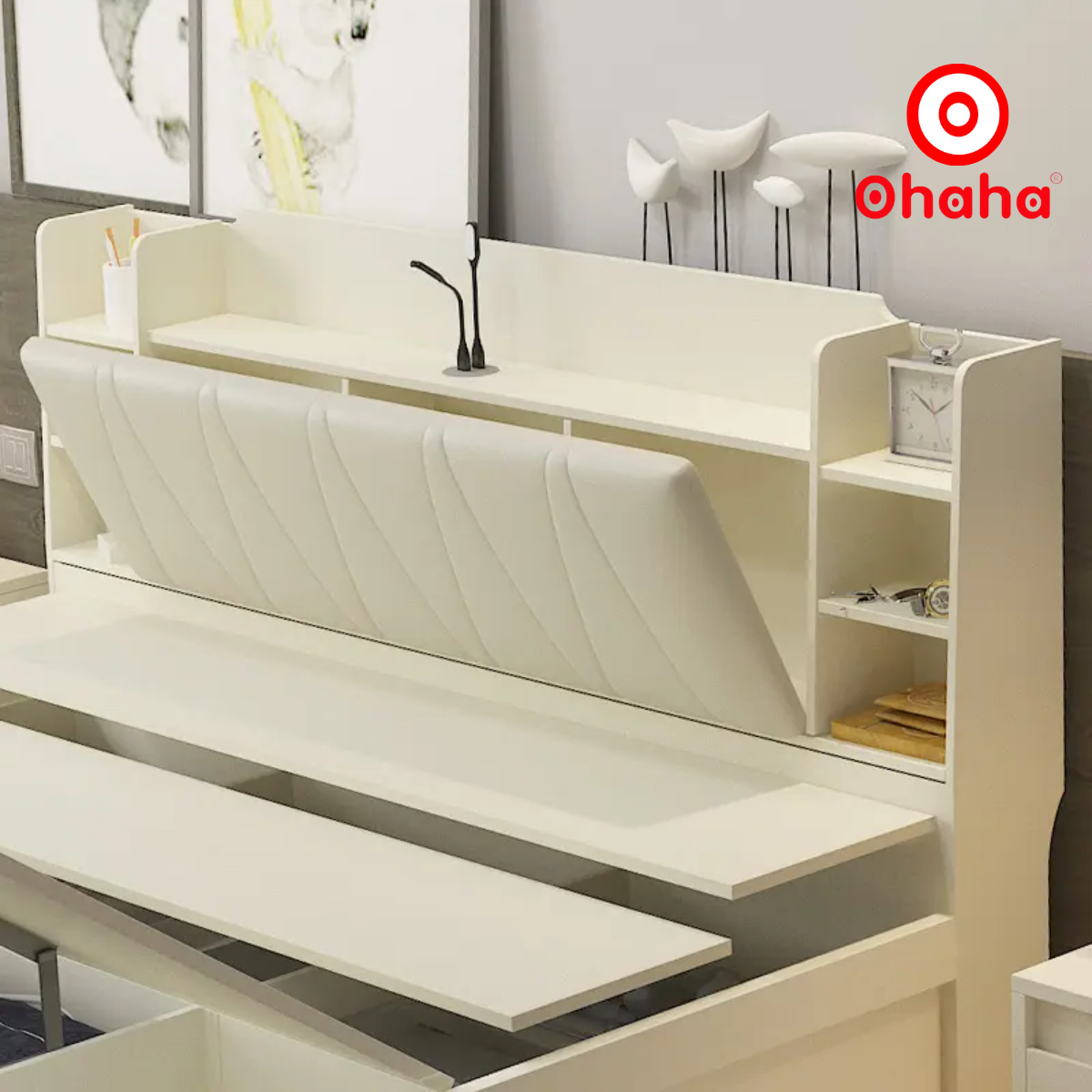 Giường ngủ gỗ công nghiệp bọc nệm OHAHA - GN009 – Ohaha