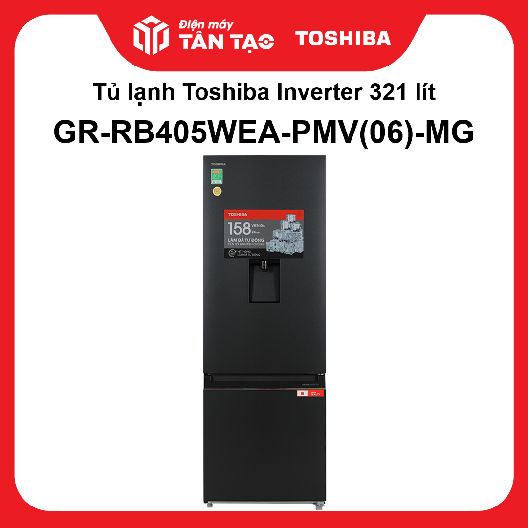 Tủ lạnh Toshiba Inverter 321 lít GR-RB405WEA-PMV(06)-MG – Điện Máy Tân Tạo