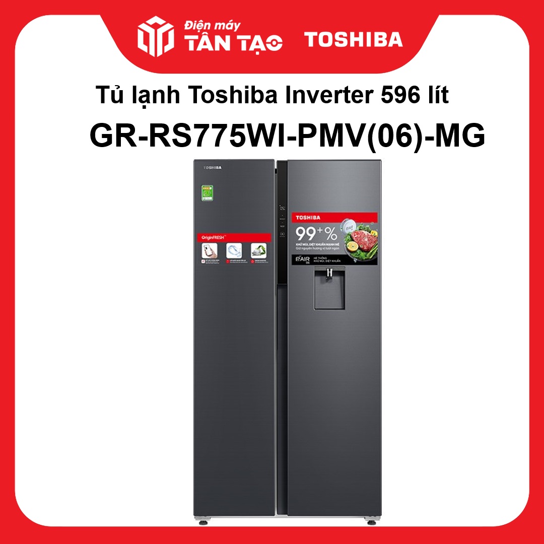 Tủ lạnh Toshiba Inverter 596 lít GR-RS775WI-PMV(06)-MG – Điện Máy Tân Tạo
