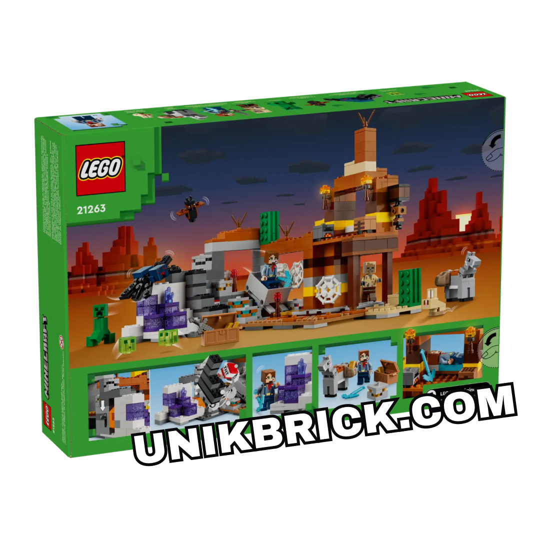 [HÀNG ĐẶT/ ORDER] LEGO Minecraft 21263 The Badlands Mineshaft – UNIK BRICK