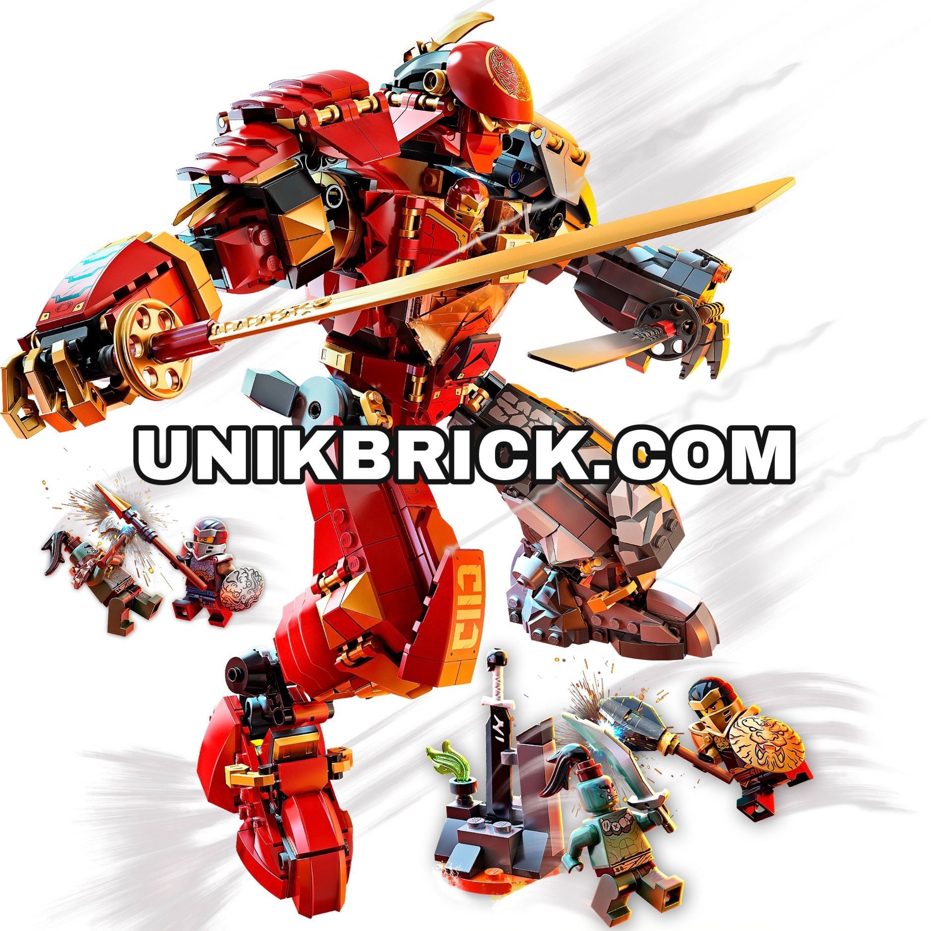 [CÓ HÀNG] LEGO Ninjago 71720 Fire Stone Mech – UNIK BRICK