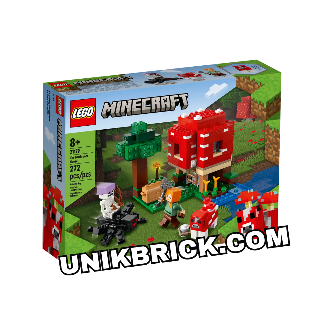 [CÓ HÀNG] LEGO Minecraft 21179 The Mushroom House – UNIK BRICK