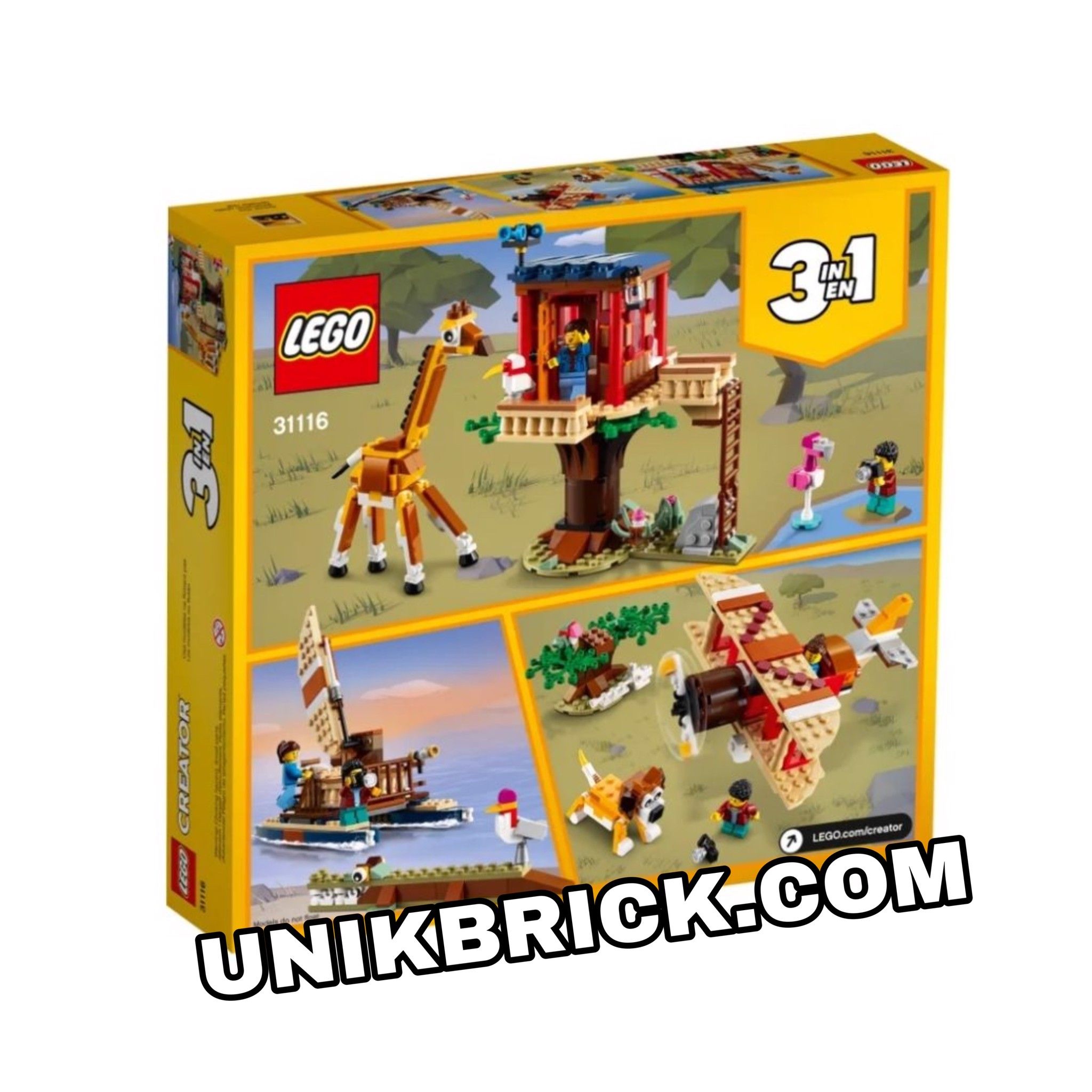 LEGO Creator 31116 Safari Wildlife Tree House 3 IN 1 – UNIK BRICK