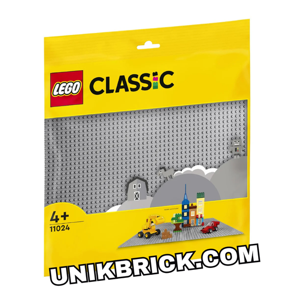 LEGO Classic 11024 Gray Baseplate Đế lắp ráp màu xám 48 nút – UNIK BRICK