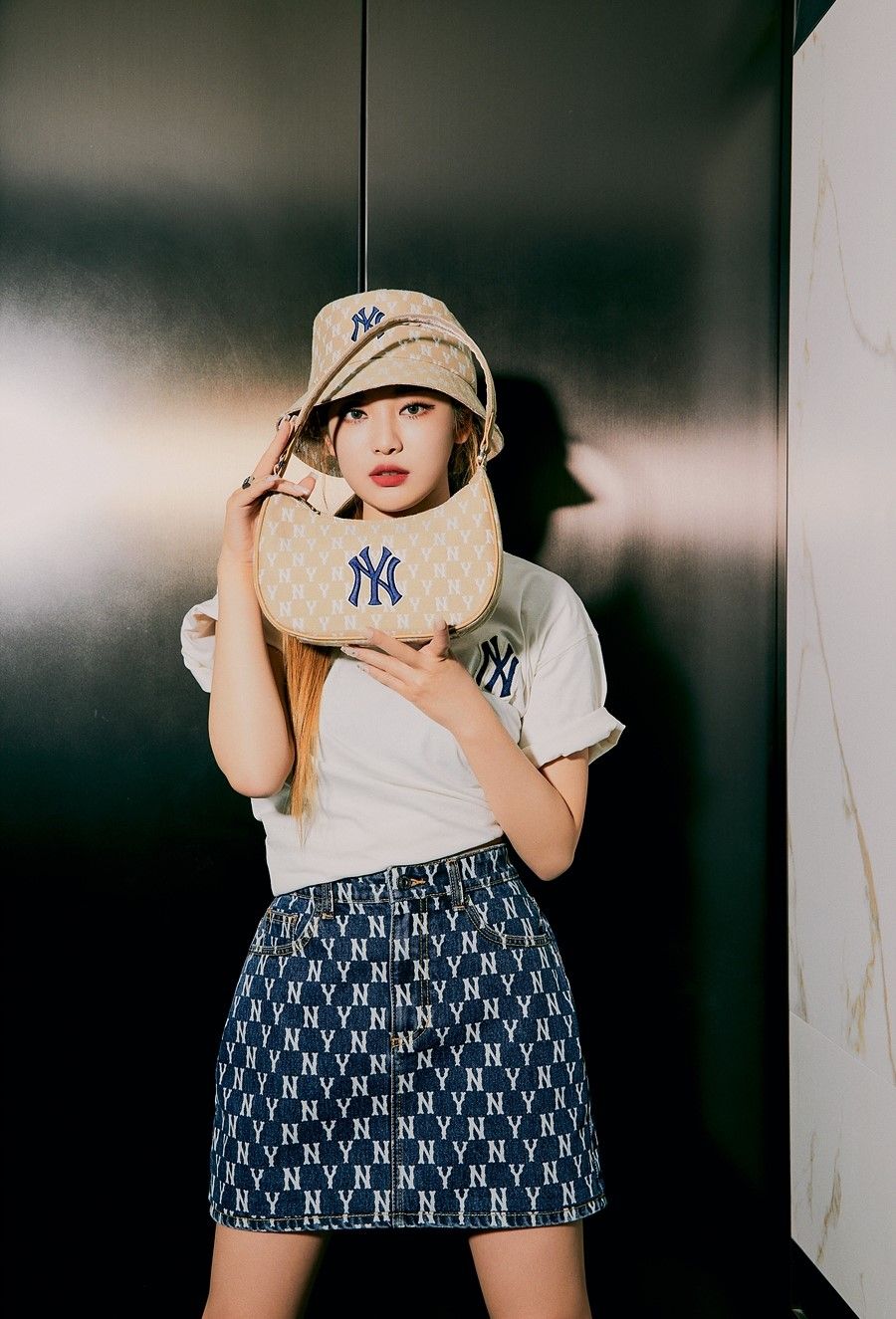 Túi Xách MLB Korea - MONOGRAM HOBO BAG NEW YORK YANKEES - 3ABQS012N-5 ...