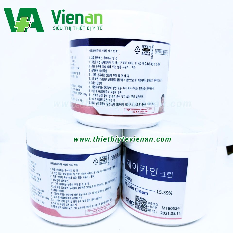 Kem tê M-Cain Cream 500g 15.39% - NK Hàn Quốc - Tê nhanh, an toàn ...