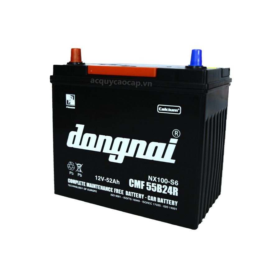 Ắc quy Đồng Nai 55B24R 12V 52AH - Flash Sale Giá Rẻ tại Acquycaocap.vn