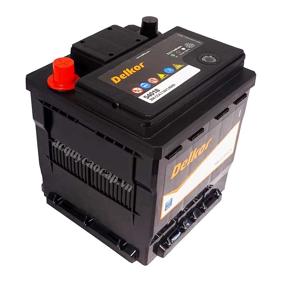 Ắc quy Delkor DIN 54018 12V 40AH - Bảo hành chính hãng, uy tín, nhanh