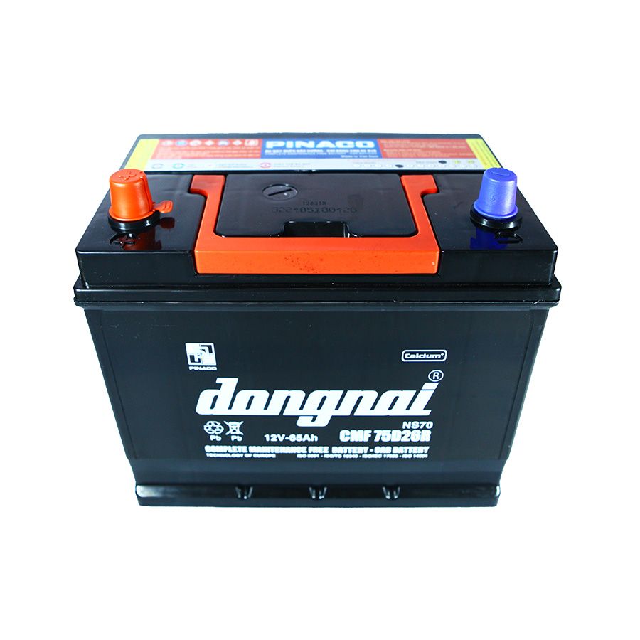 Ắc quy Đồng Nai 75D26R 12V 65AH giá rẻ, ưu đãi tốt hơn tại Acquycaocap