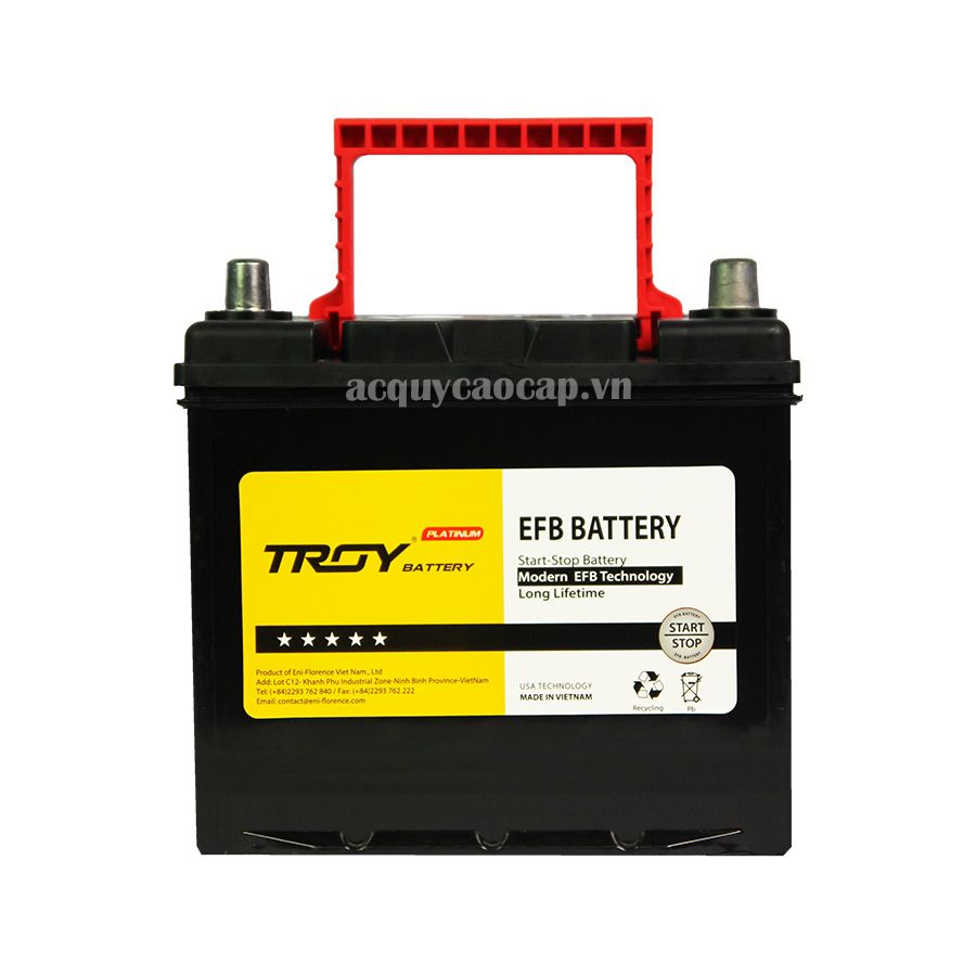 Ắc quy Troy EFB Q85 - 95D23L 12V 65AH giá bán rẻ hơn tại Acquycaocap