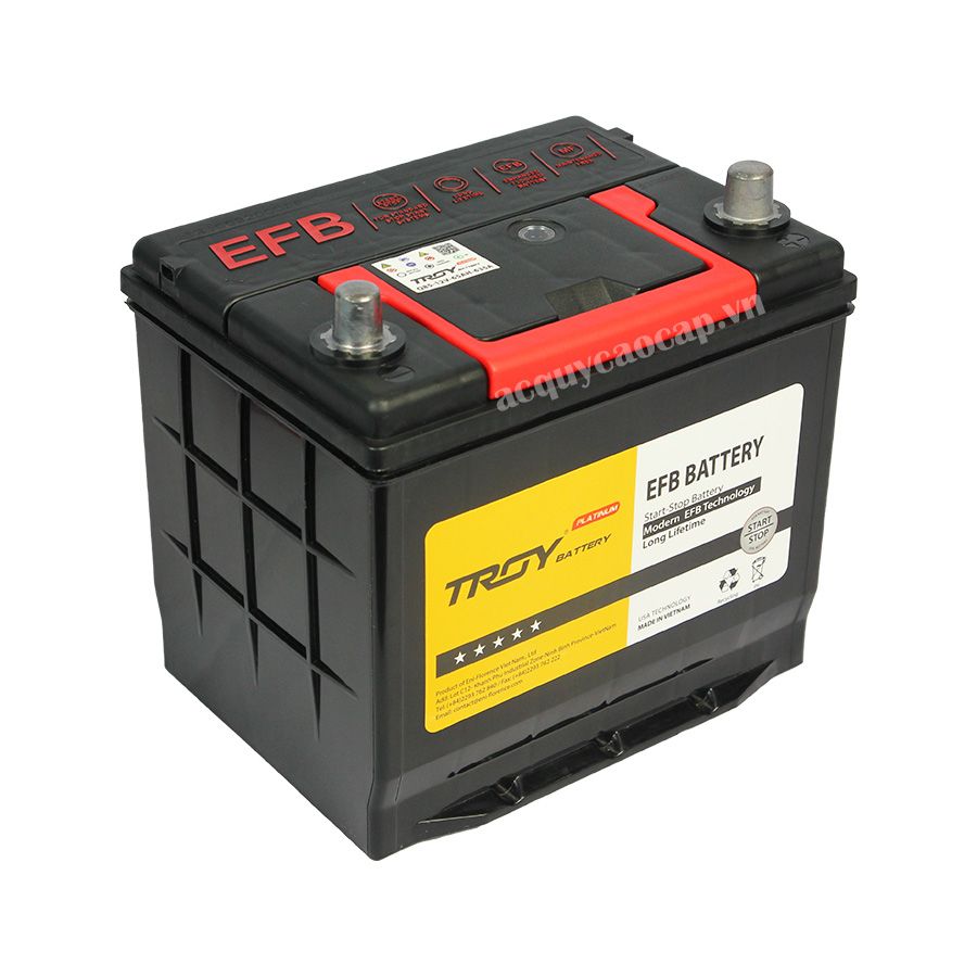 Ắc quy Troy EFB Q85 - 95D23L 12V 65AH giá bán rẻ hơn tại Acquycaocap