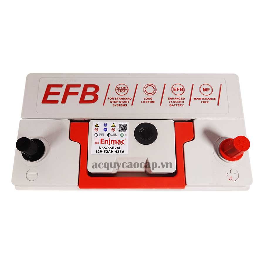 Ắc quy Enimac EFB N55 - 65B24L 12V 52AH | Giá rẻ hơn tại Acquycaocap