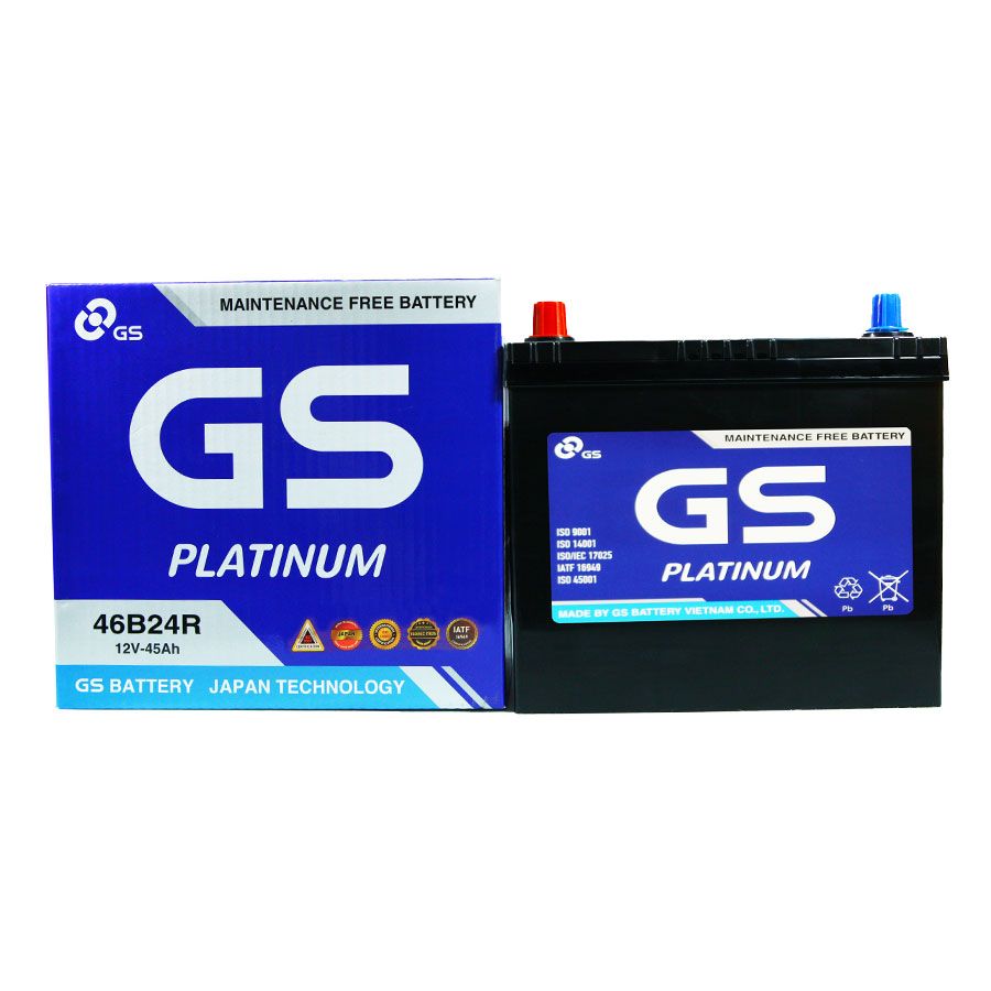 Ắc quy GS 46B24R 12V 45Ah - Chất lượng tốt, giá ưu đãi, khuyến mãi lớn