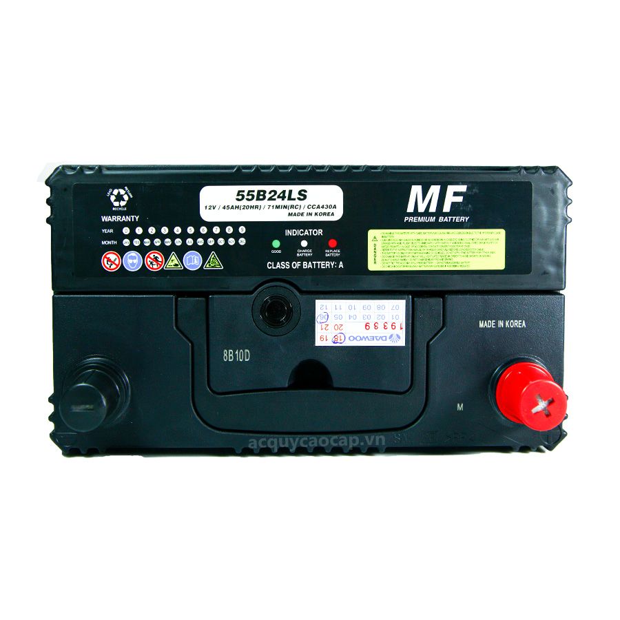Ắc quy Daewoo 55B24LS 12V 45AH giá hấp dẫn, ưu đãi lớn - Acquycaocap