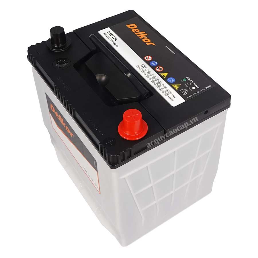 Ắc quy Delkor 55D23L 12V 60AH - Chính hãng, chất lượng tốt, giá ưu đãi