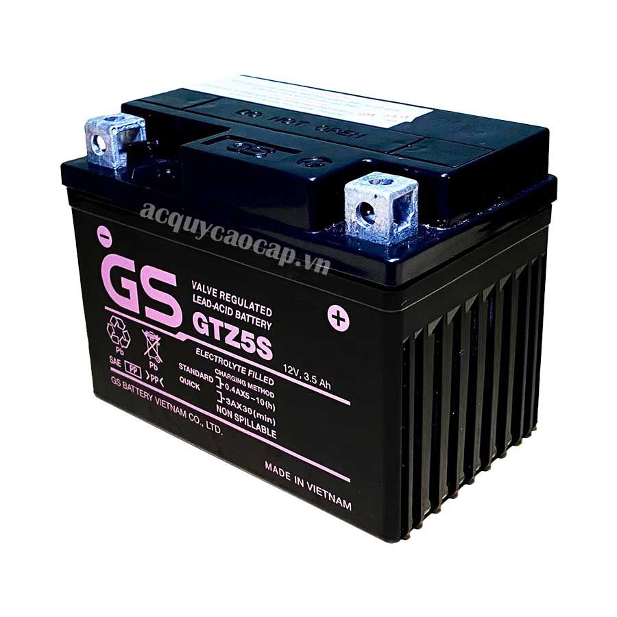 Ắc Quy GS GTZ5S 12V 3.5AH | Công Nghệ Nhật Bản, Chất Lượng Cao, Bền Bỉ