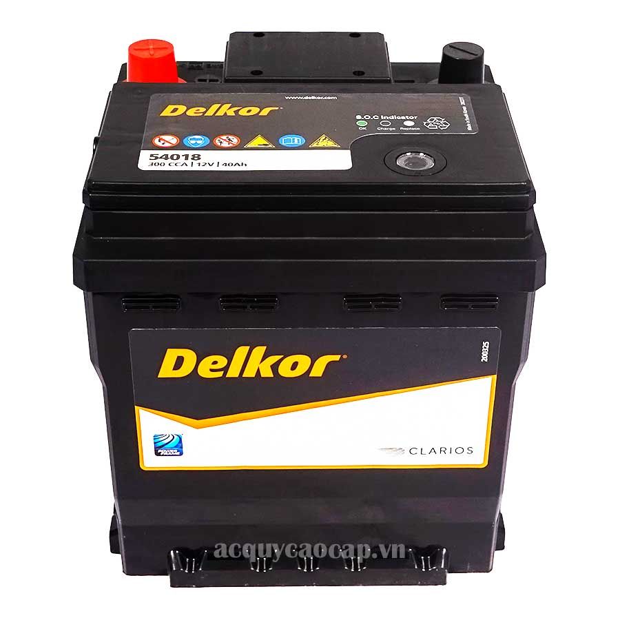 Ắc quy Delkor DIN 54018 12V 40AH - Bảo hành chính hãng, uy tín, nhanh