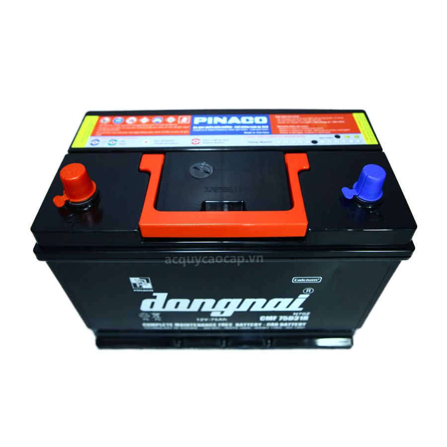 Ắc quy Đồng Nai 75D31R 12V 75AH công nghệ Châu Âu, thương hiệu uy tín