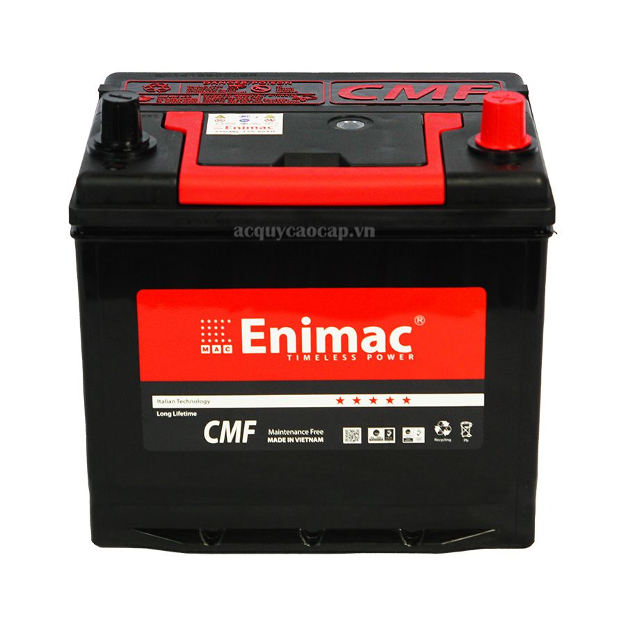 Ắc quy Enimac 55D23L 12V 60Ah - Chính Hãng, Tặng Ngay Khuyến Mãi Lớn
