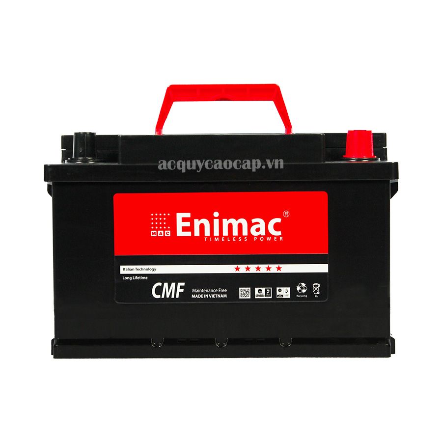 Ắc quy Enimac DIN75L-LBN 12V 75AH Công Nghệ Italy, Bảo Hành Chính Hãng