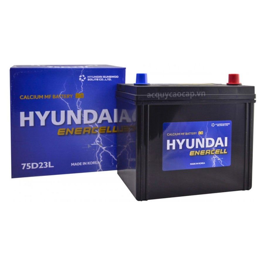 Ắc quy Hyundai 75D23L 12V 65AH - Chọn Mua giá rẻ hơn tại Acquycaocap