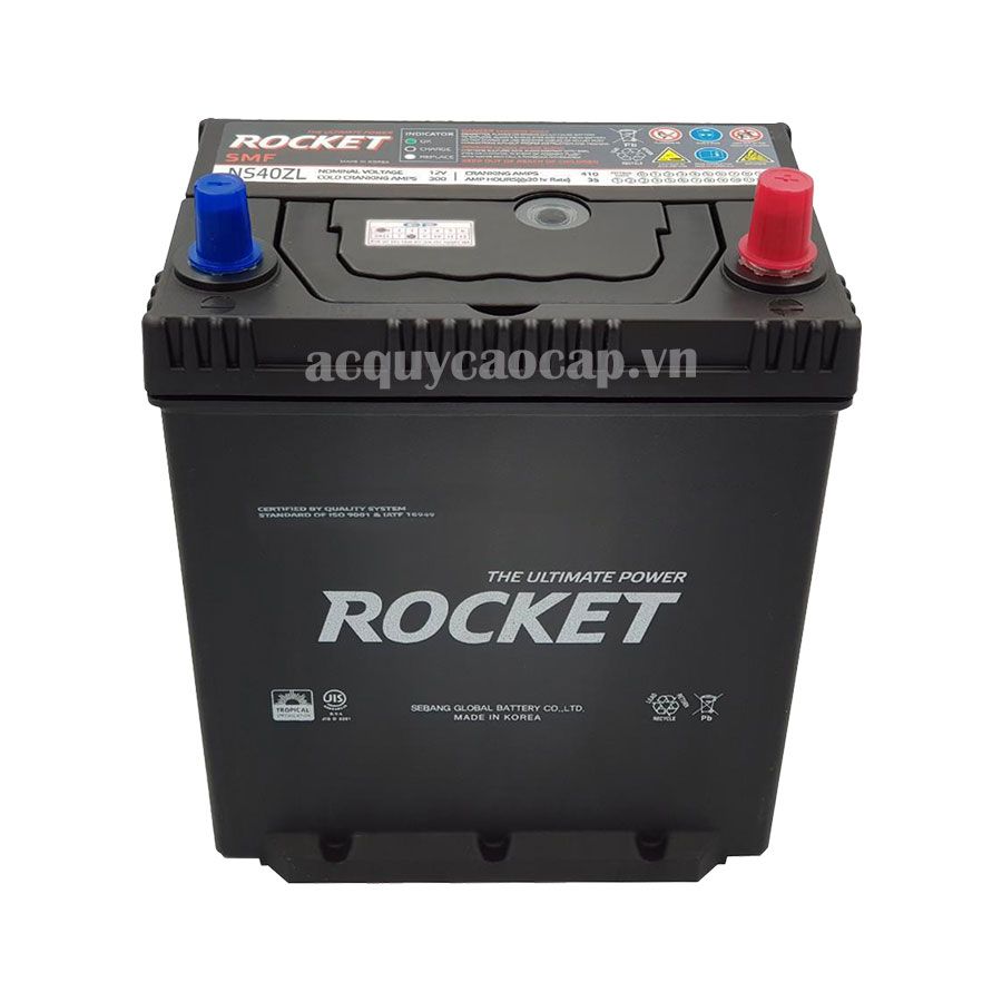 Ắc quy Rocket NS40ZL 12V 35AH - Đặt mua giá rẻ hơn tại Acquycaocap.vn