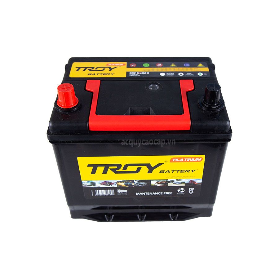 Ắc quy Troy 55D23R 12V 60AH giá bán sỉ lẻ tốt nhất tại Acquycaocap.vn