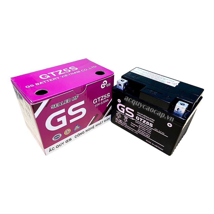 Ắc Quy GS GTZ5S 12V 3.5AH | Công Nghệ Nhật Bản, Chất Lượng Cao, Bền Bỉ