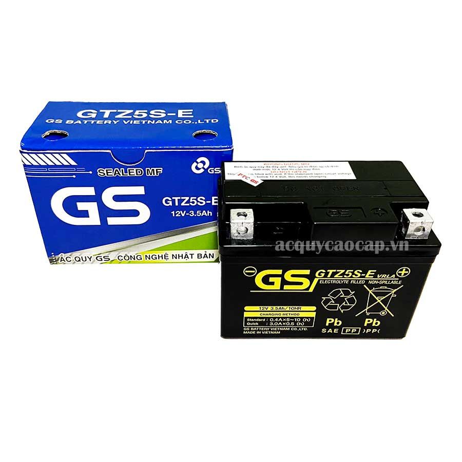 Ắc Quy GS GTZ5S-E 12V 3.5AH | Chất Lượng Vượt Trội, Khởi Động Mạnh Mẽ