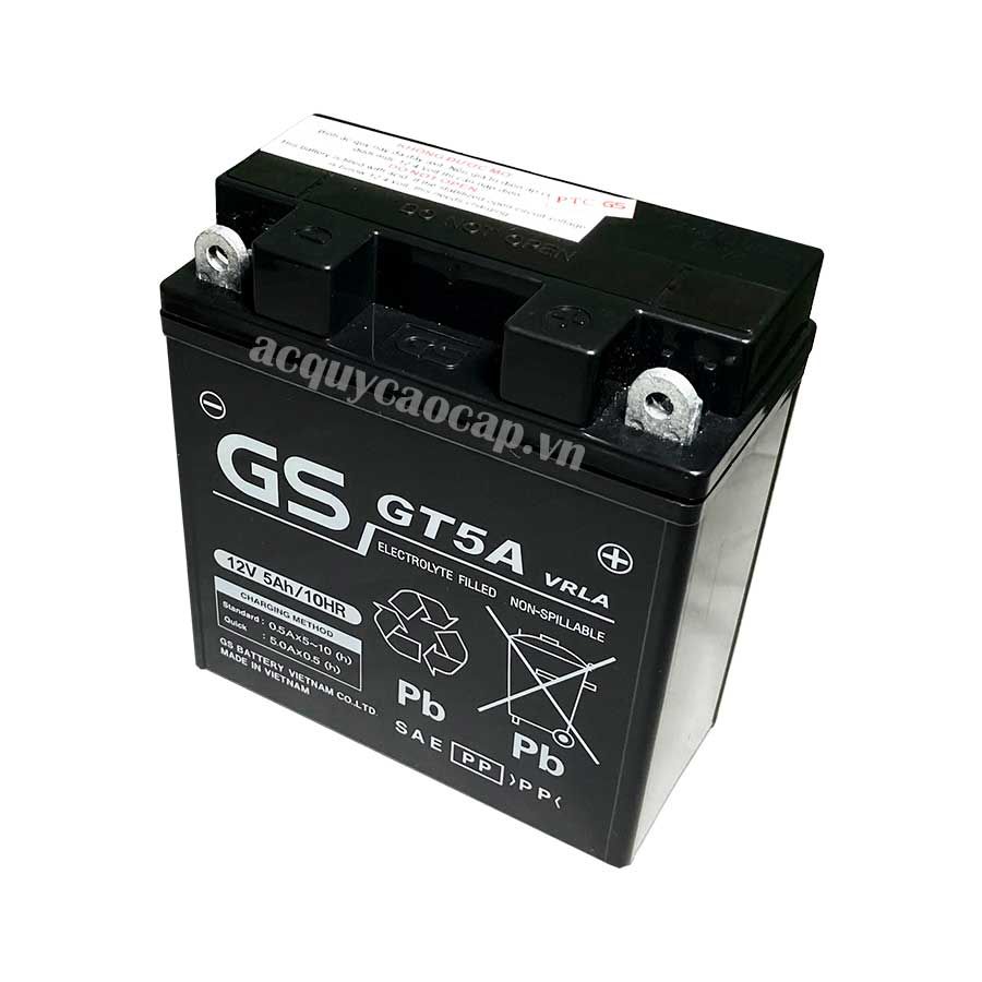 Ắc Quy GS GT5A 12V 5AH | Khởi Động Xe Mạnh Mẽ, Hiệu Suất Vượt Trội