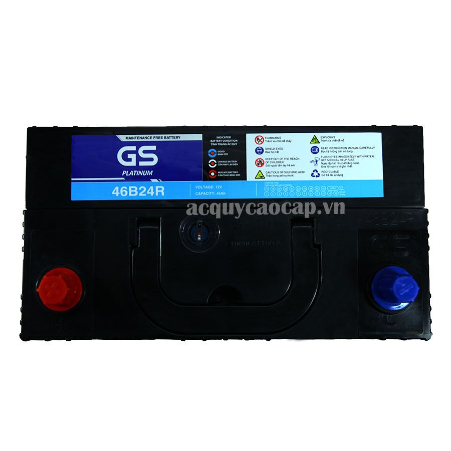 Ắc quy GS 46B24R 12V 45Ah - Chất lượng tốt, giá ưu đãi, khuyến mãi lớn