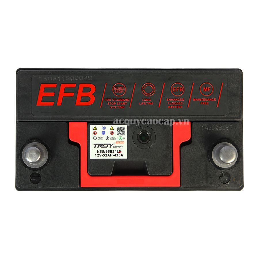 Ắc quy Troy EFB N55 - 65B24LS 12V 52AH | Tặng ưu đãi, khuyến mãi lớn