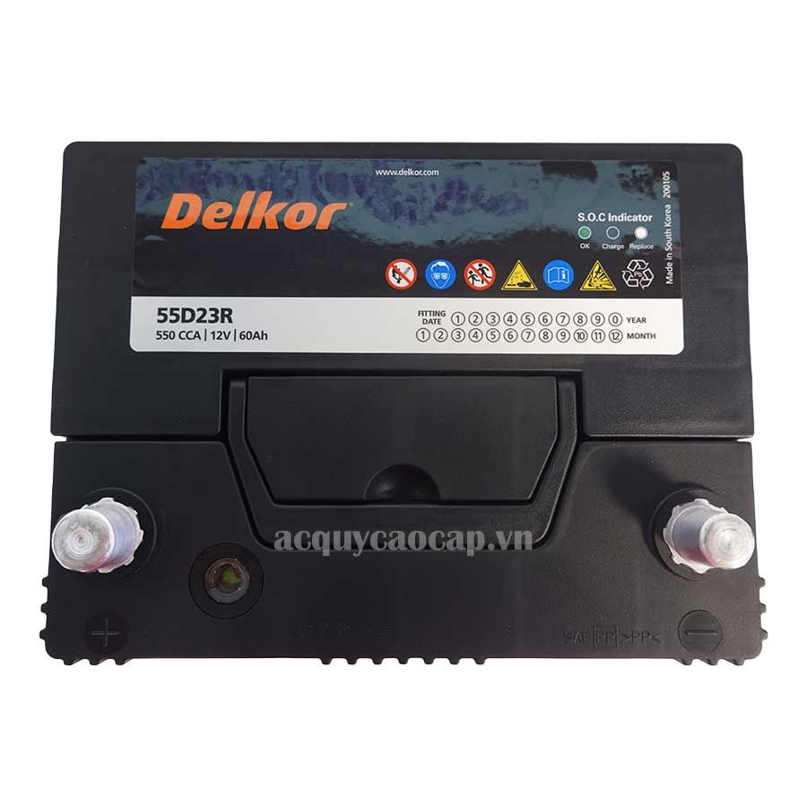 Ắc quy Delkor 55D23R 12V 60Ah - Giá bán tốt nhất tại Ắc Quy Cao Cấp