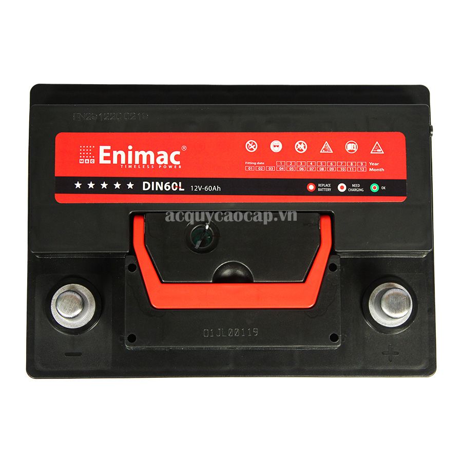 Ắc quy Enimac DIN60L 12V 60AH công nghệ mới, giá ưu đãi, chính hãng