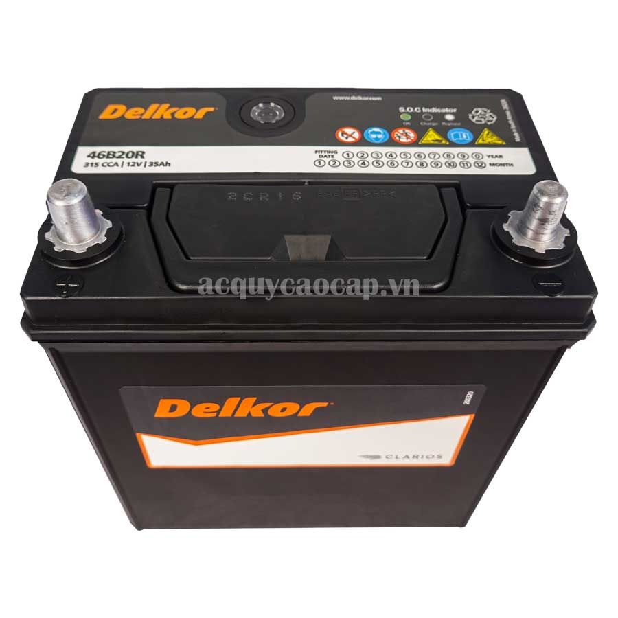 Ắc quy Delkor 46B20R 12V 35AH Bền Bỉ, Ổn Định, Độ Tin Cậy Cao