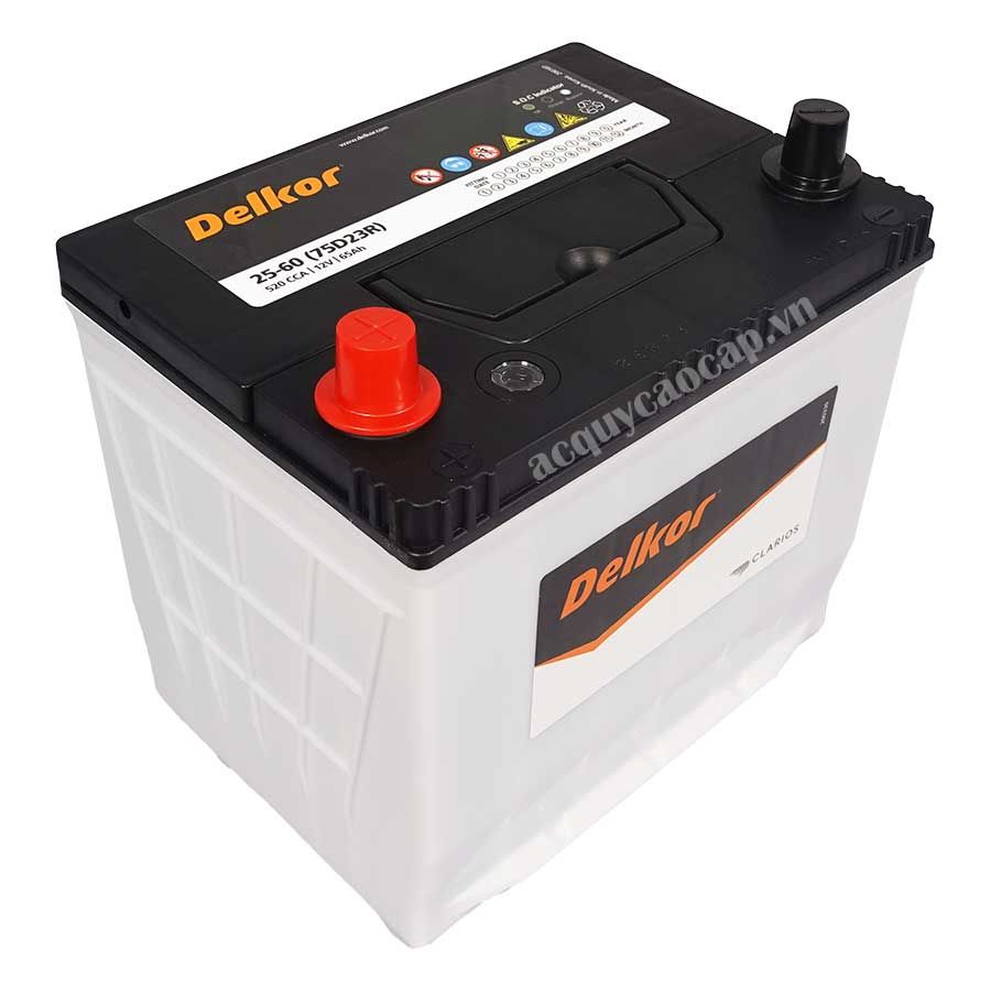 Ắc quy Delkor 75D23R 12V 65AH - Mua Online giá rẻ hơn tại Acquycaocap